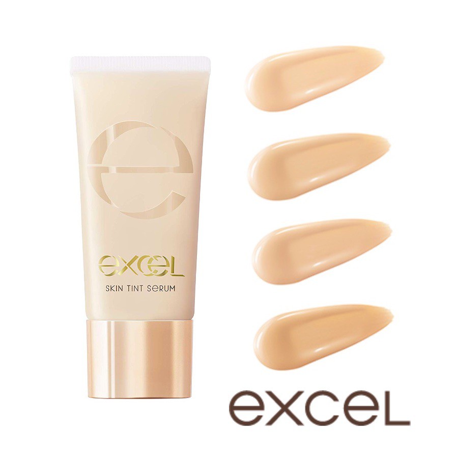 EXCEL Skin Tint เซรัมรองพื้น แบบทินต์ SPF28 PA++ 35 กรัม 4 สี เหมาะสำหรับผิวที่หลากหลาย จาก ...