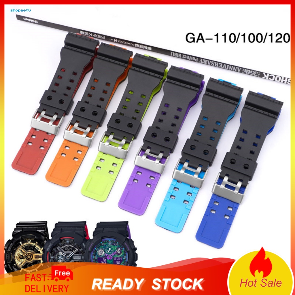 Setn สายนาฬิกาข้อมือเรซิ่น แบบนิ่ม กันเหงื่อ ระบายอากาศ แบบเปลี่ยน สําหรับ Casio GA 100 110 120 ...