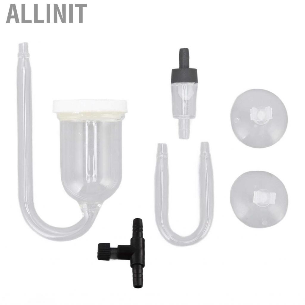 Allinit Aquarium Bubble Diffuser Prevent Clogging Transparent Glass ...