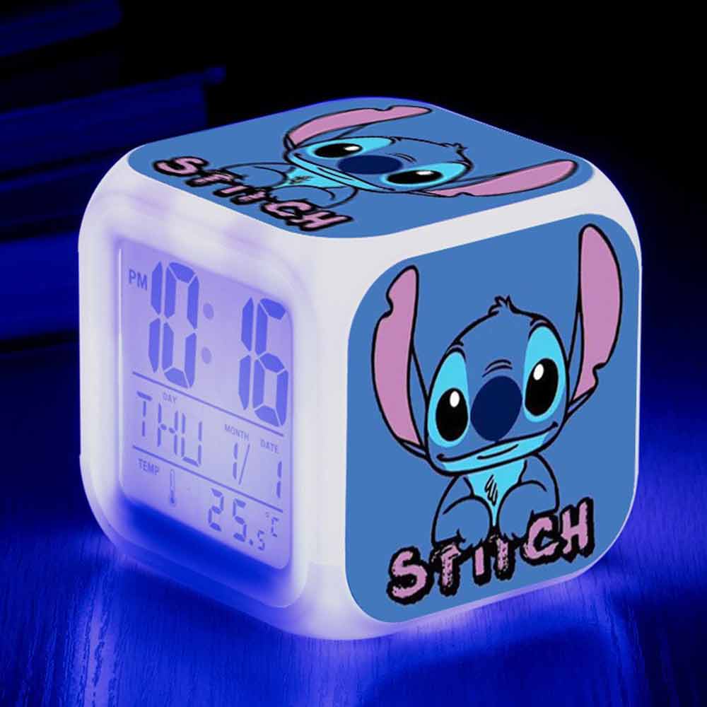 Stitch Alarm Clock Digital Clock with Temperature Display LED screen ...