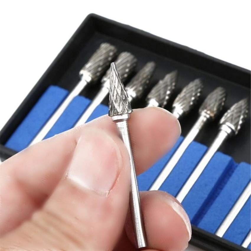 666 Tool 10ชิ้น โลหะทังสเตนคาร์ไบด์ แข็งแรงเพชรเซ็ตเบอร์เบอร์ไฟล์โรตารี ทังส เตนคาร์ไบด์ไฟล์โรตา ...