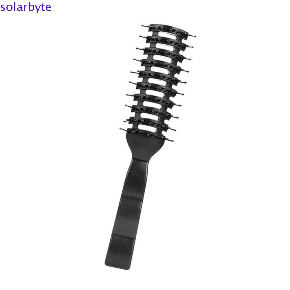 Solarbyte แปรงระบาย Detangling, พลาสติกสีดํา Anti-static ความร้อนหวี, Blow Drying แปรงมืออาชีพทน ...