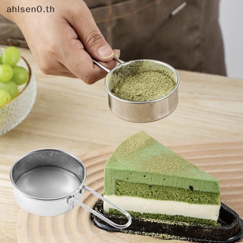 Ahlsen0 1 PC สแตนเลสแป้ง Sifter เบเกอรี่ซักผ้าหน้าจอน้ําตาลผงตะแกรงน้ําผลไม้นมถั่วเหลืองกรองหน้า ...