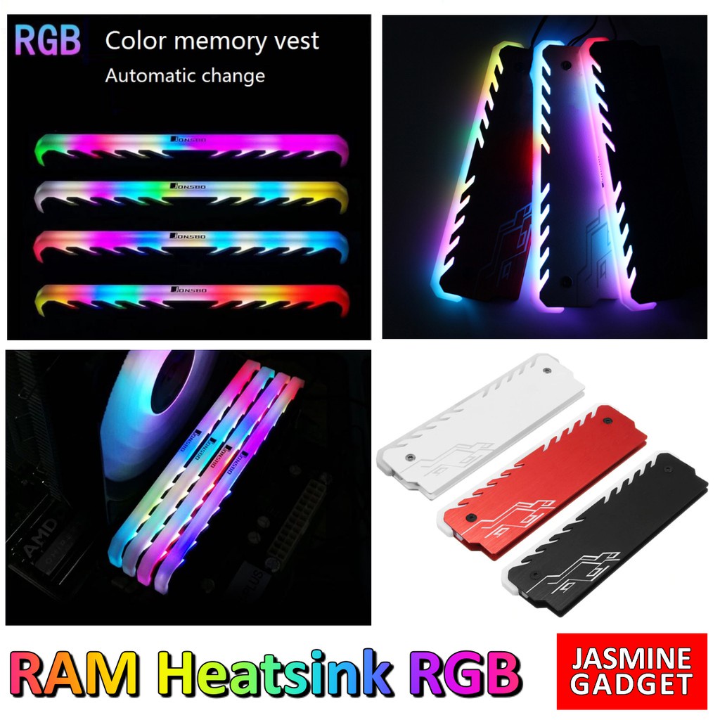 ฮีตซิงค์แรม Jonsbo NC-1 RAM Heatsink Cooler ระบายความร้อน ไฟ RGB 256 ...