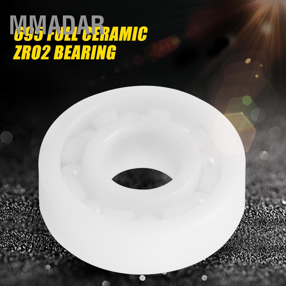 MMADAR สีขาว ZrO2 Full Ceramic Miniature 695 Ball Bearing 5*13*4mm ...