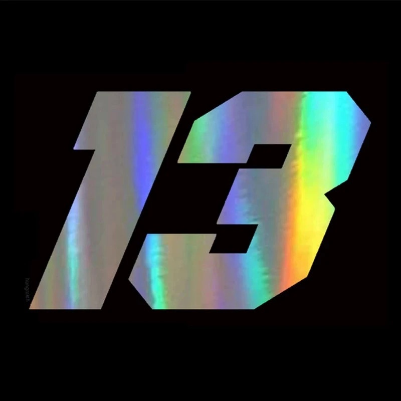 Sticker Number 13 Reflective Car Stickers Decal Funny JDM Vinyl On Car ...