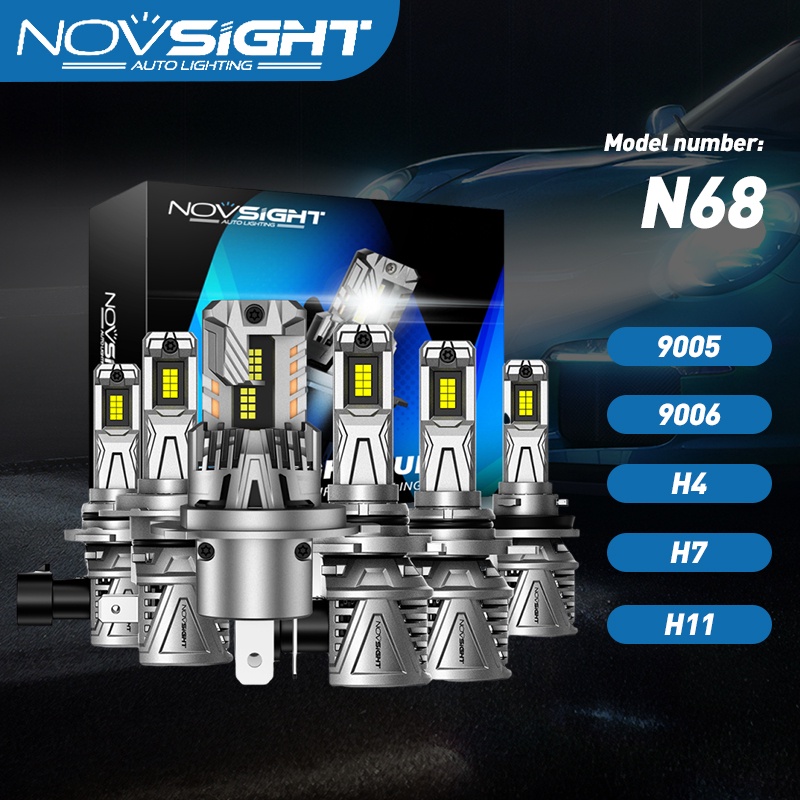 Novsight N68 Led ไฟหน้ารถยนต์ H1 9005 9006 H7 H4 H11 60W 15000Lm ...