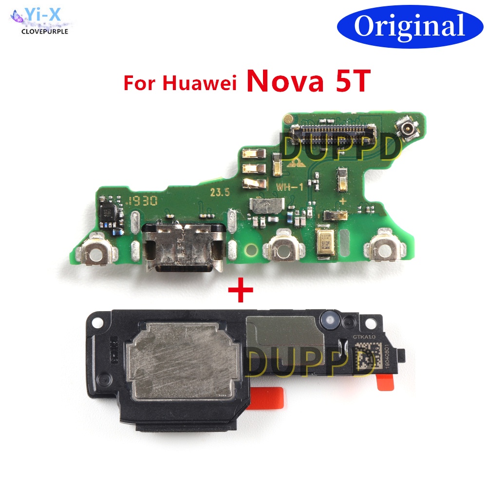 สําหรับ Huawei Nova 5T พอร์ตชาร์จ USB แจ็คเชื่อมต่อปลั๊กบอร์ดชาร์จลําโพ ...