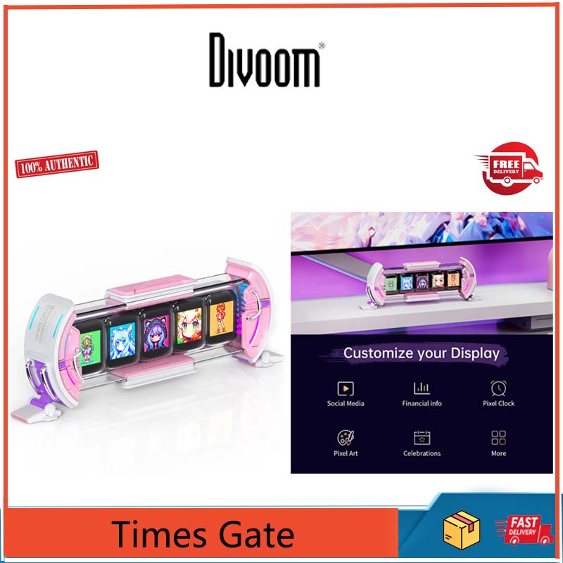Divoom Times Gate Pixel Art, pantalla publicitaria, หน้าจออนุญาโตตุภูมิ ...