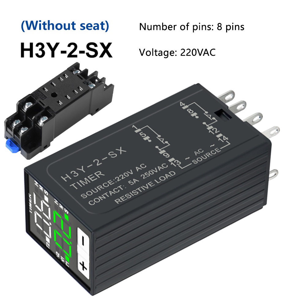 Pcbfun H3Y-2-SZ ตัวควบคุมหน่วงเวลา แบบเปิด พร้อมจอแสดงผลดิจิทัล ... Pcbfun H3Y-2-SZ ตัวควบคุมหน่วงเวลา แบบเปิด พร้อมจอแสดงผลดิจิทัล ...