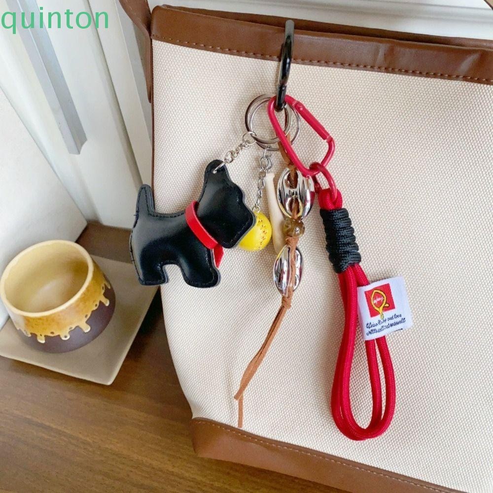 Quinton พวงกุญแจเชือกถัก, เทนนิส Pu หนัง Pu ลูกสุนัขจี้, การ์ตูนเรียบ ...