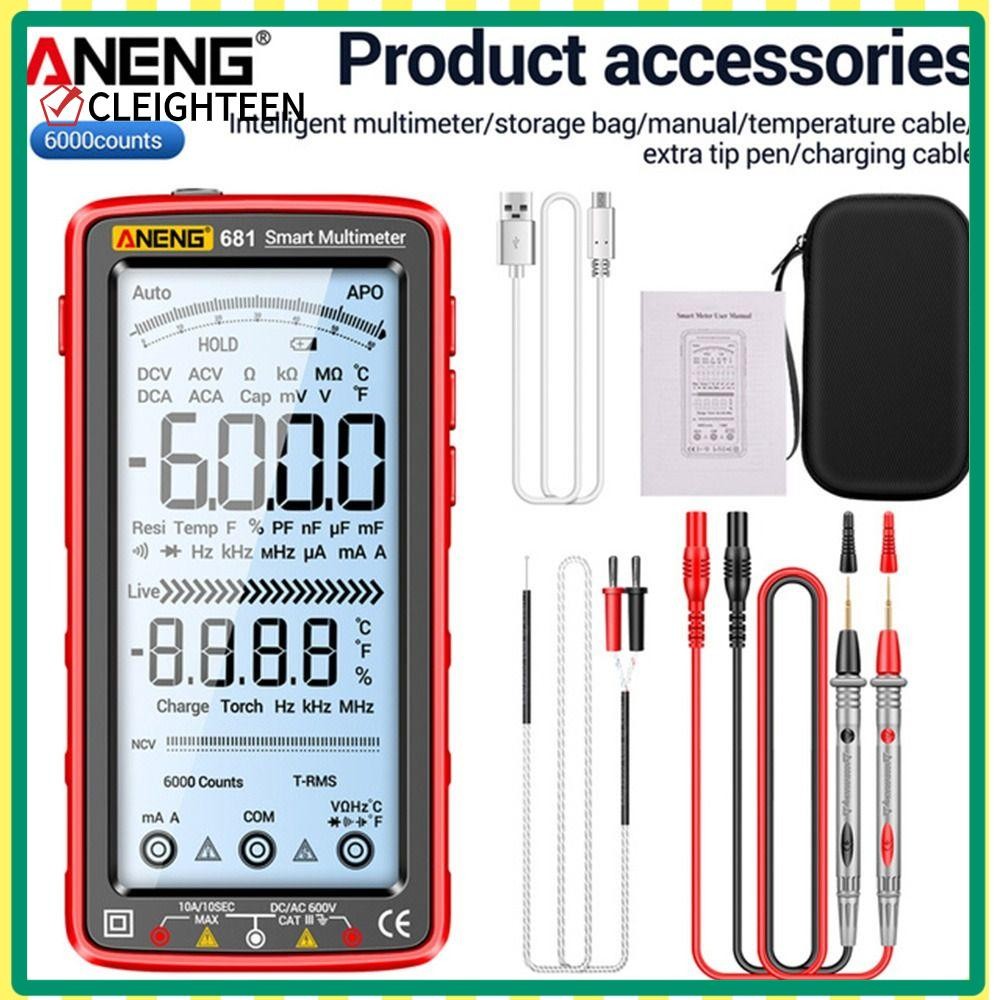 Cleighteen AC/DC Ammeter Professional True RMS เครื่องทดสอบแรงดันไฟฟ้า ...