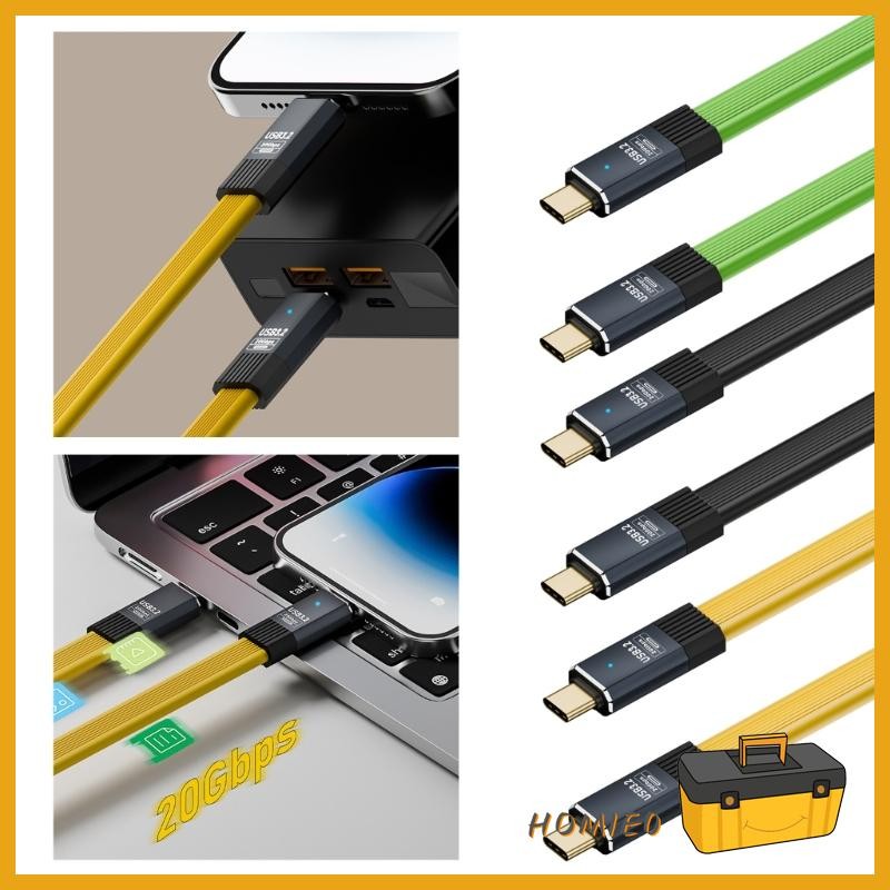 Homie USB 3 2 Type C สายเคเบิลบอร์ดอ่อนแบบยืดหยุ่น 20Gbps การถ่ายโอนข้อมูล 8K60hz วิดีโออย่าง ...