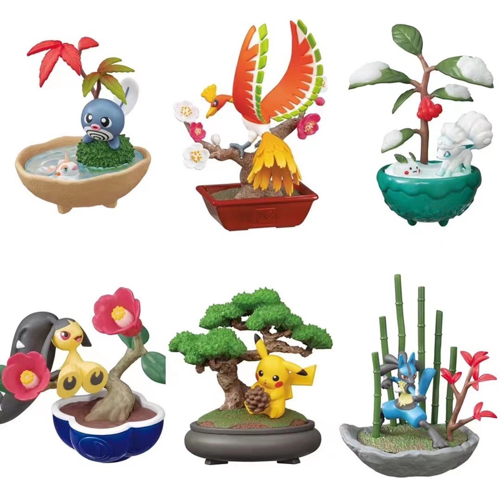 Pokemon Q Version โมเดลฟิกเกอร์ 6 แบบ กระถางต้นไม้ รุ่นที่ 1 2 Pichu ...