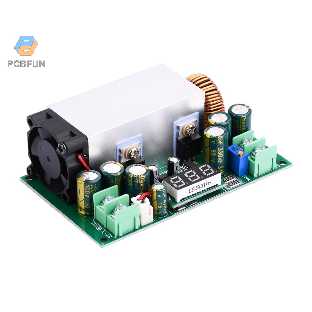 Pcbfun dc - dc 12~80v To 2 . 5~50v 20a โมดูลบัคส์สเต็ปดาวน์ ปรับได้ พร้อมจอแสดงผล 600w | Shopee ...