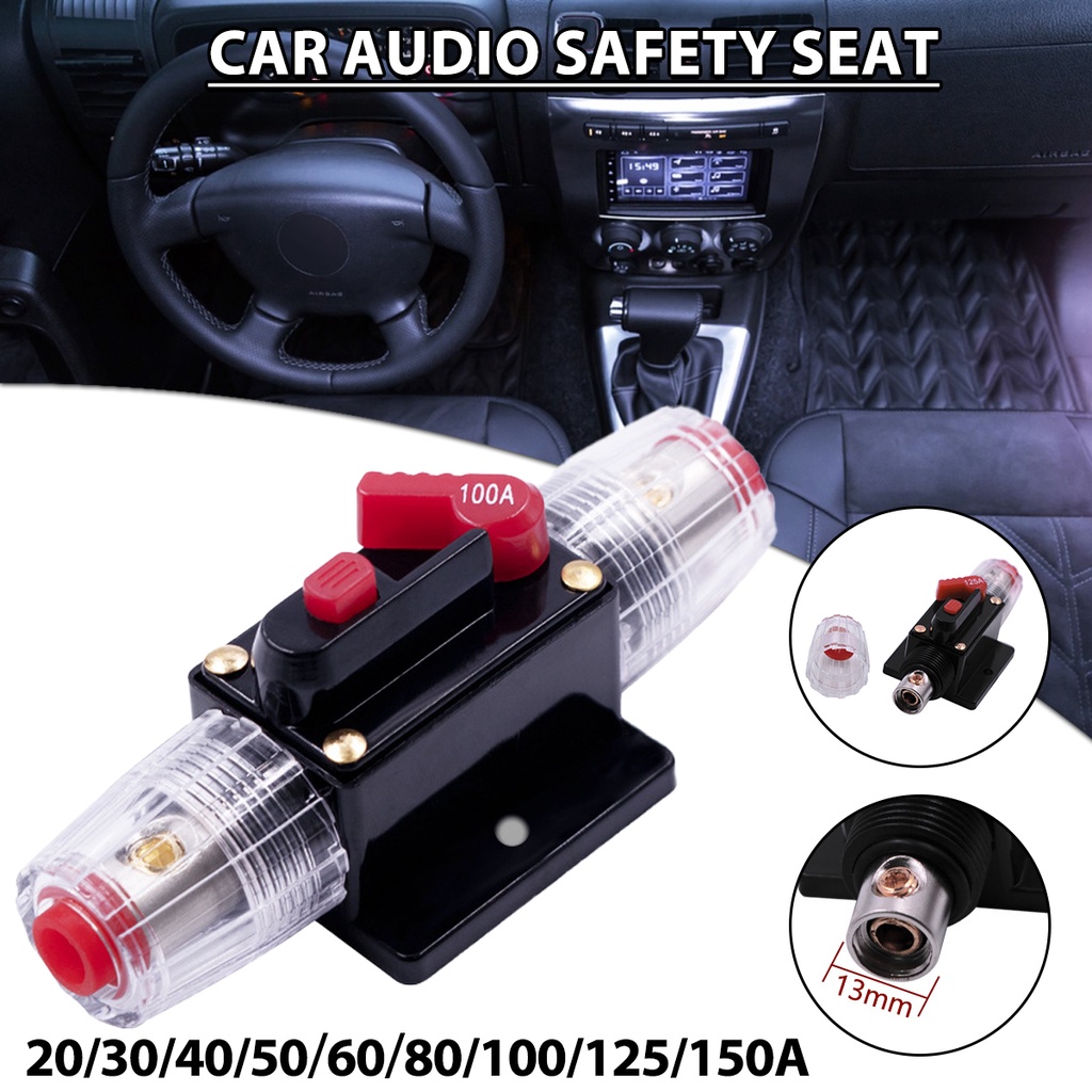 Circuit Breaker Fuse Holder DC 12V 20A-100A AMP Car Audio Solar Energy ...