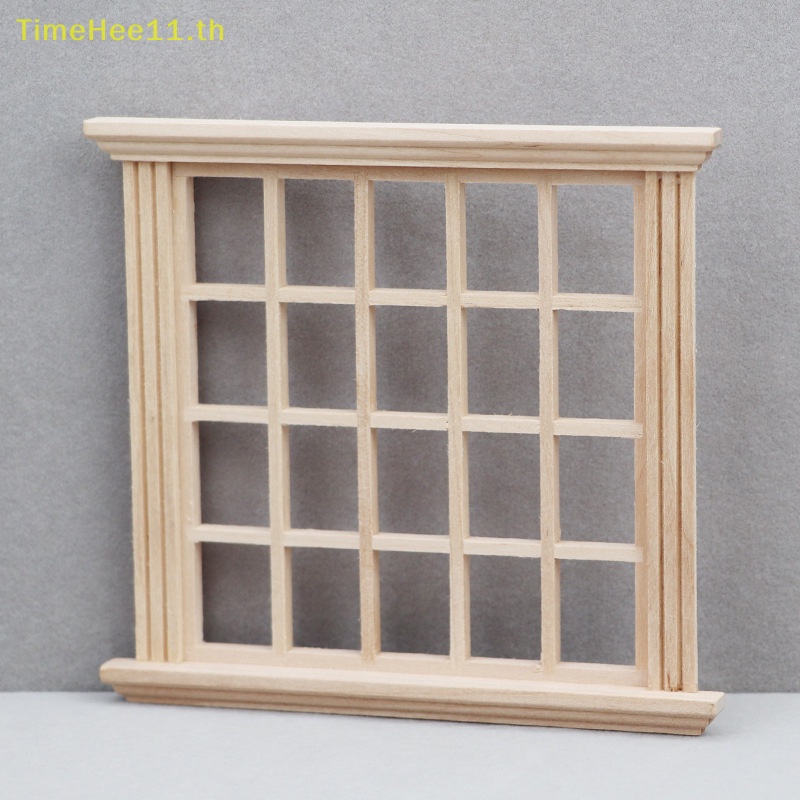 Timehee 1:12 Dollhouse Square Window Frame ตุ๊กตา 20 Pane Windows ...