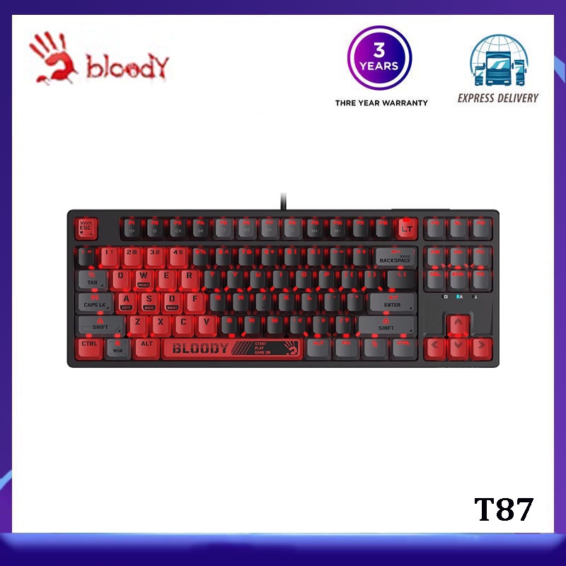 ปุ่มกดคีย์บอร์ดออปติคอล T87 87 ความเร็ว เสียงเงียบ สีคู่ สําหรับเล่นเกม esports | Shopee Thailand
