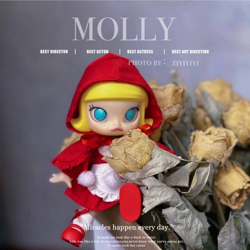 Pop Mart Molly BJD เครื่องดูดควัน สีแดง ขนาดเล็ก แบบยังไม่เปิด ไม่รวม ...