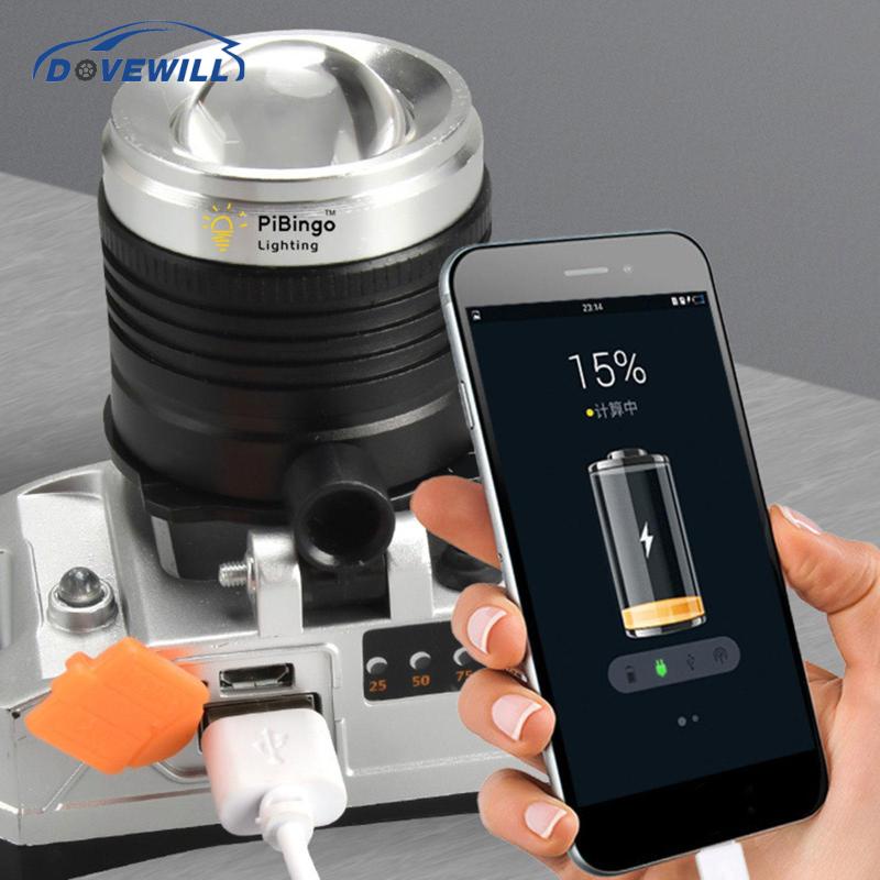 [Dovewill] ไฟฉายสวมศีรษะ USB 3 โหมด | Shopee Thailand