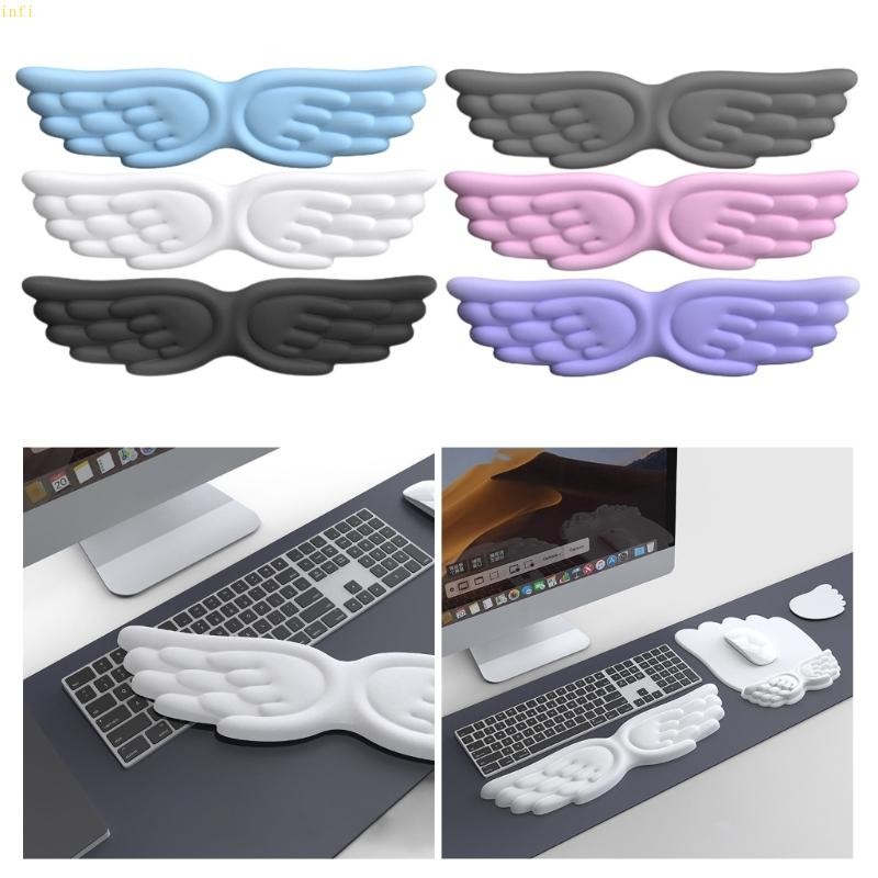 Infi Angel Keyboard Wrist Rest with Massage Bumps for Relaxing Mouse ...