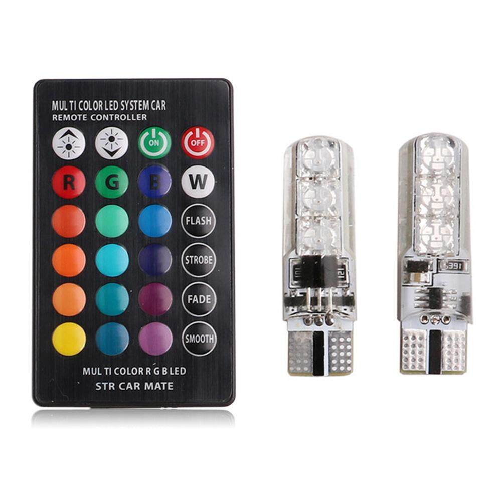 Janedream หลอดไฟ LED T10 5050 6SMD RGB ทรงกระบอก หลากสีสัน 2 สี | Shopee Thailand