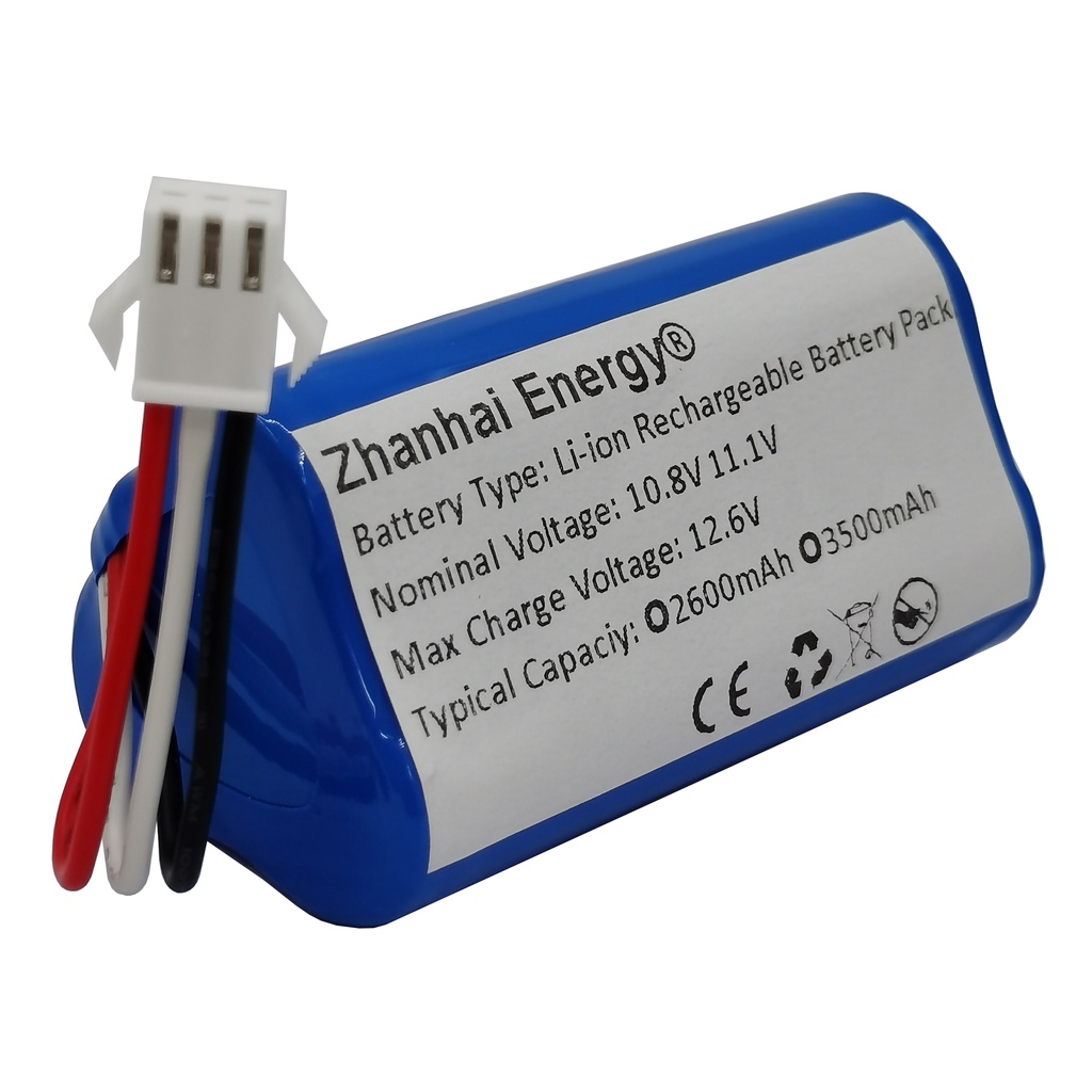 10.8V 11.1V 2600mAh 3500mAh Li-Ion Cylindrical Rechargeable Battery Pack For Ecovacs Robot ...