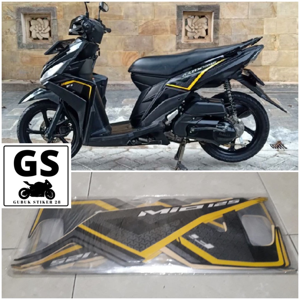Hitam Yamah MIO M3 2020 สติกเกอร์ขอบตัวถังรถมอเตอร์ไซค์ สีดํา สีเหลือง ...
