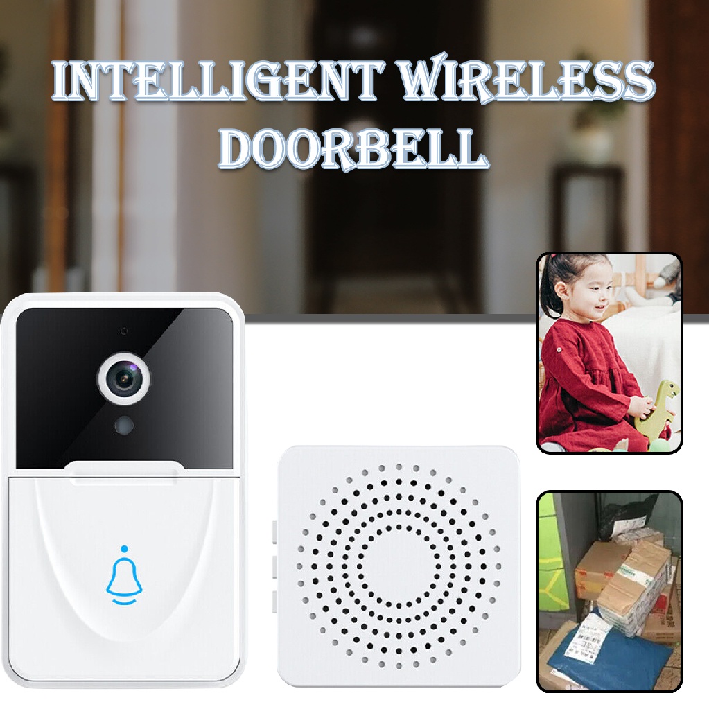 Smart Wireless WiFi Video Doorbell Phone Camera Door Bell Ring Intercom ...