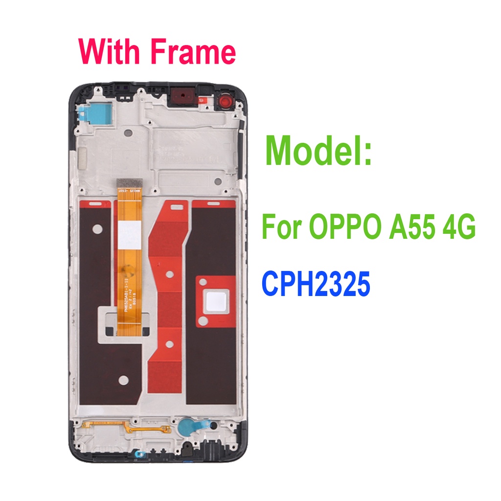 หน้าจอสัมผัสดิจิทัล LCD สําหรับ OPPO A55 4G CPH2325 5G PEMM00 PEMM20 ...