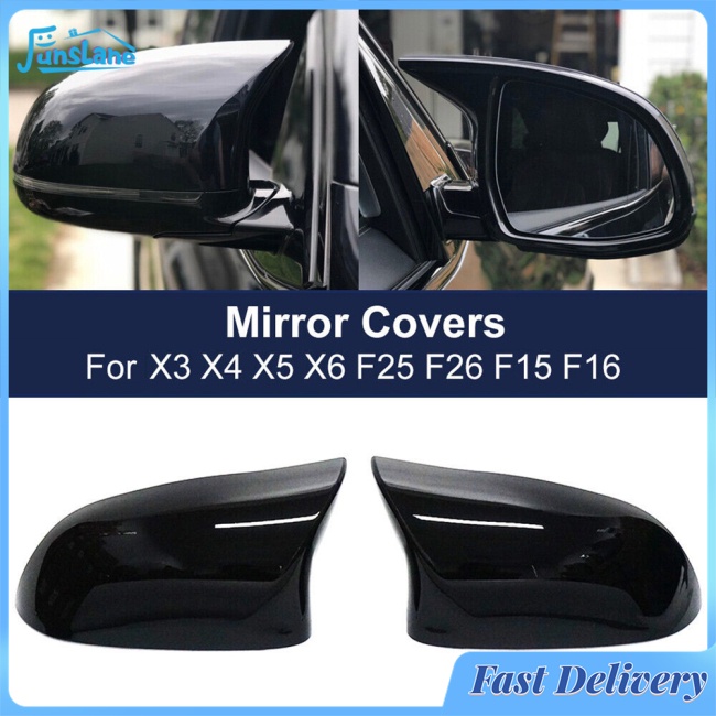 Funslane ฝาครอบกระจกมองหลัง 2 ชิ้น 51167365114 51167167365113 เคสกระจก ...