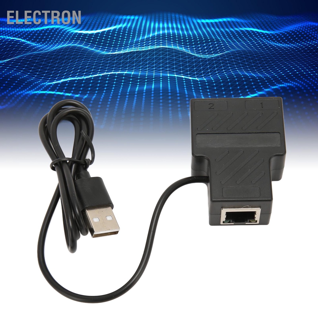 Electron RJ45 Splitter Adapter 1 ถึง 2 100Mbps Plug and Play Ethernet ...