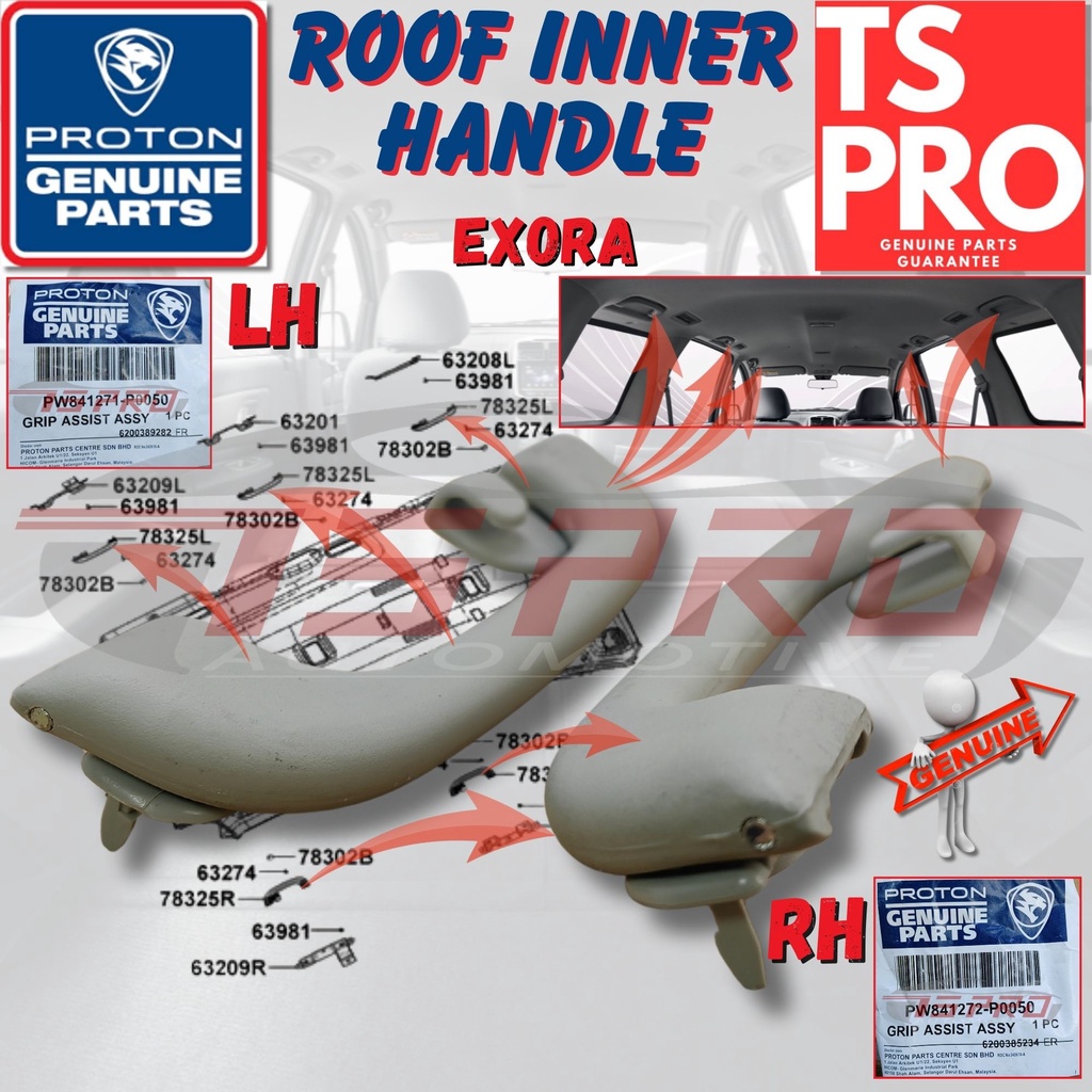 Proton Exora Roof มือจับด้านใน Pemegan Dalaman Bumbung PW841271-P0050 ...