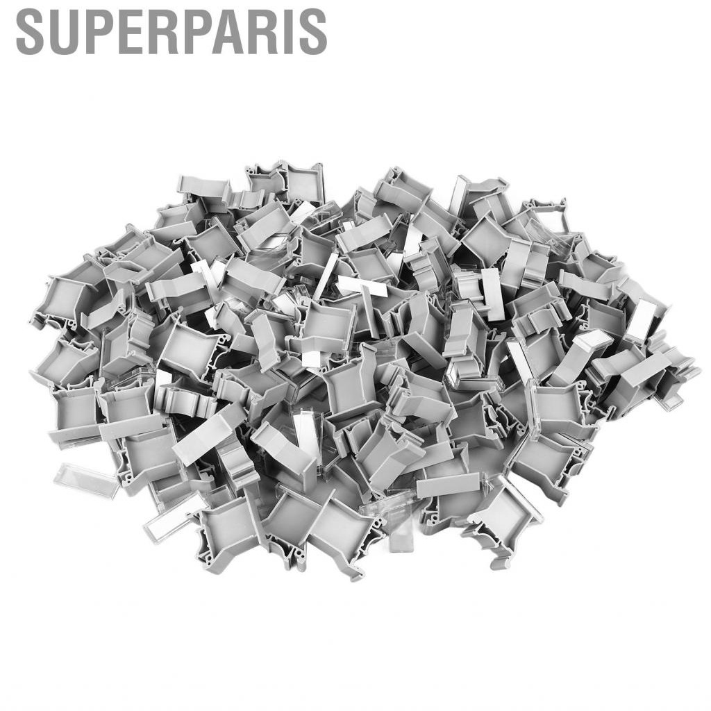 Superparis 100Pcs UK B2 Terminal Marking Block Set PA66 DIN Rail ...