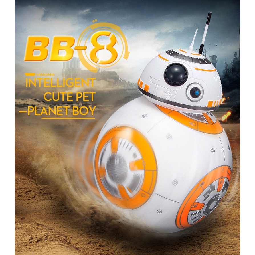 ของเล่นหุ่นยนต์อัพเกรด Star Wars RC BB8 พร้อมฟิกเกอร์เสียง BB-8 2.4g ...