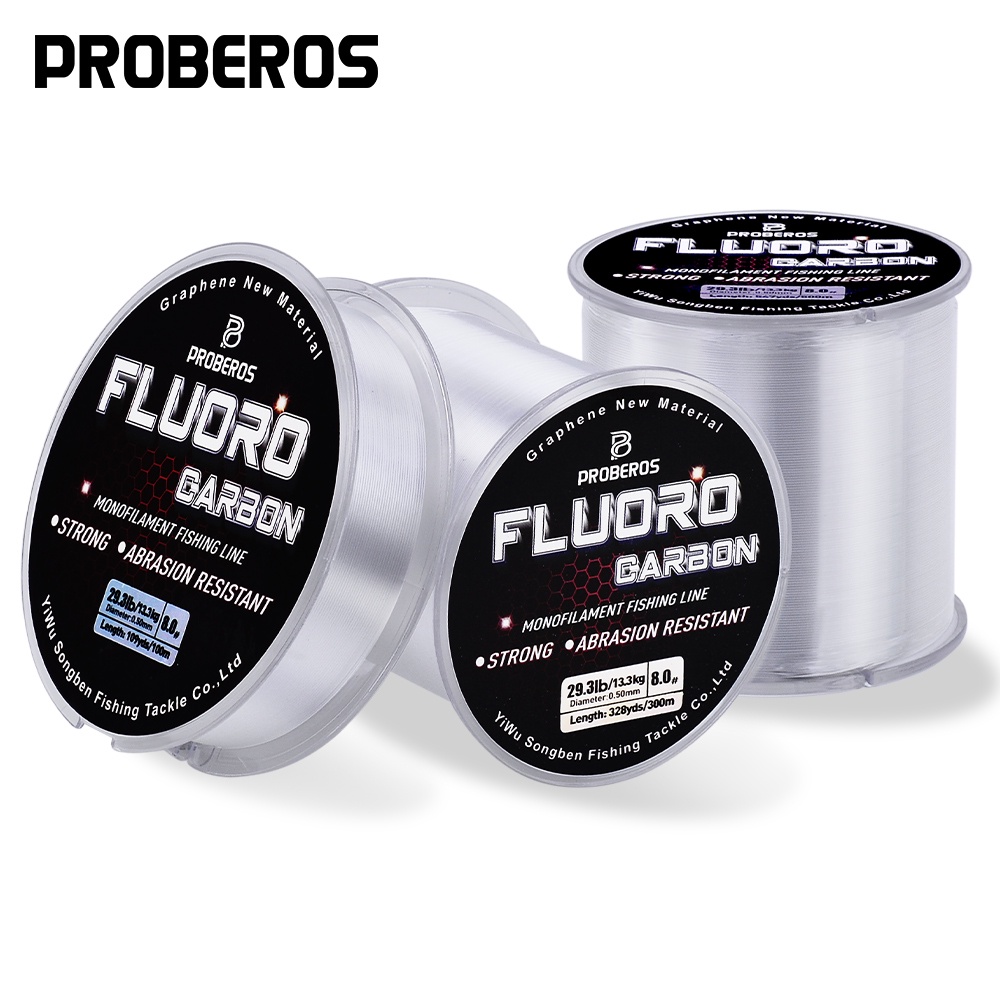 Proberos Luya Fluorocarbon Line 100-300-500M สูงโปร่งใสสายไนลอน ...