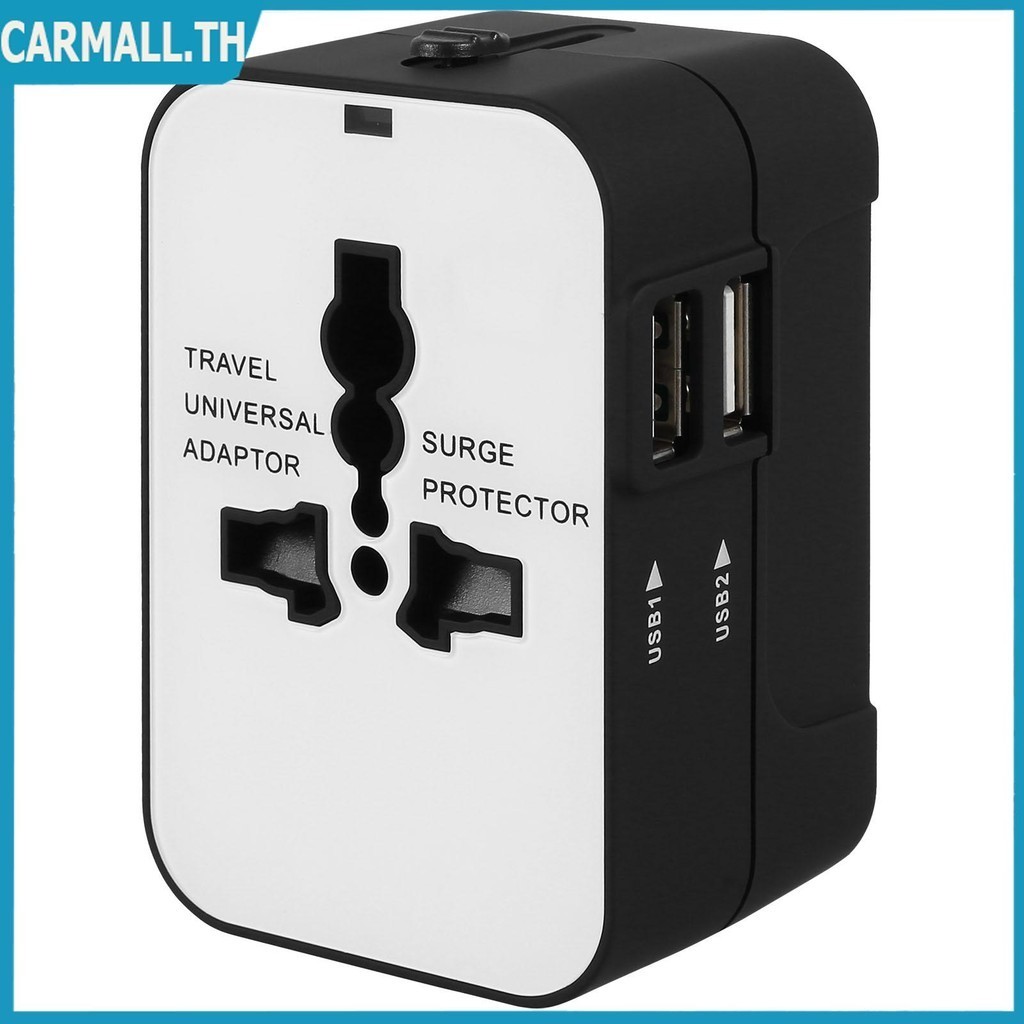 Travel Adapter Universal Dual USB Plug Adapter แบบพกพา International ...