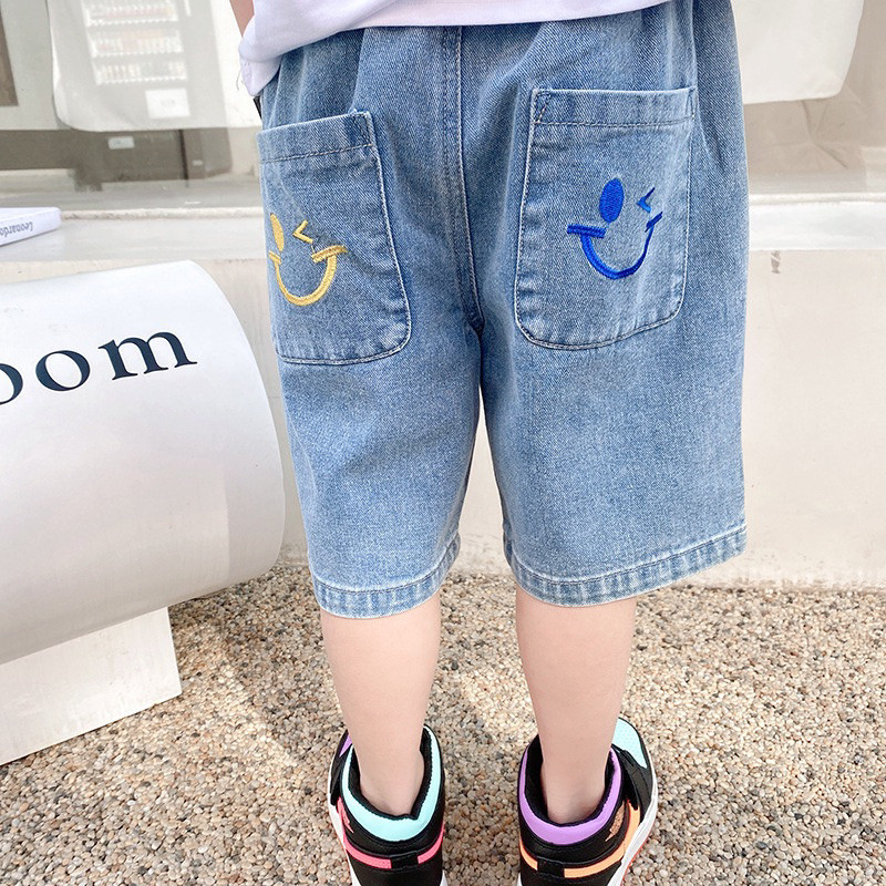 กางเกงขาสั้นเด็ก กางเกงยีนส์ เสื้อผ้าเด็ก พร้อมส่งในไทย AB155 | Shopee Thailand