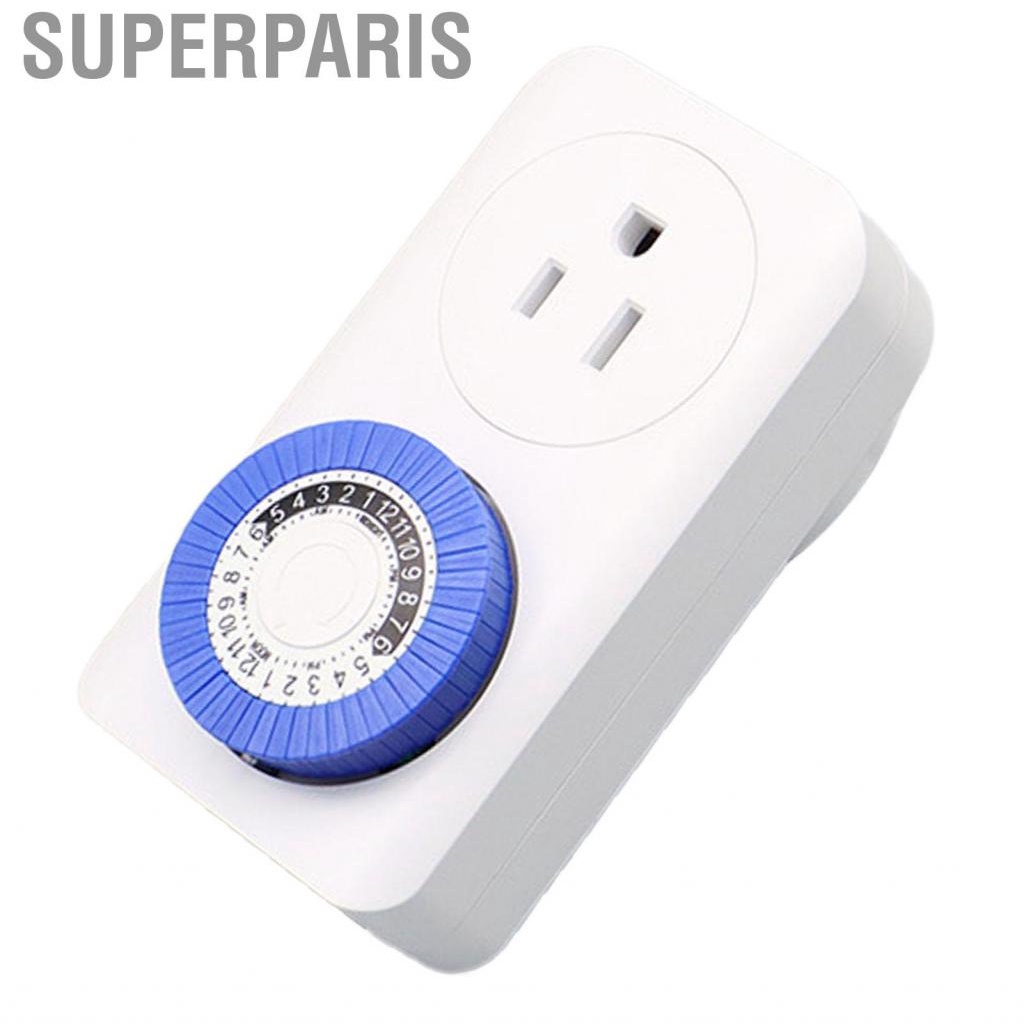 Superparis 24H Mechanical Outlet Timer Programmable Indoors Plug In ...