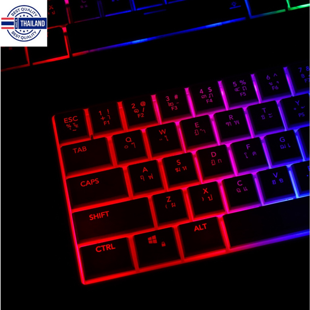 Tsunami GK-61 RGB Compact Membrane Gaming Keyboard TH คีย์อร์ดเกมมิ่งมี ...