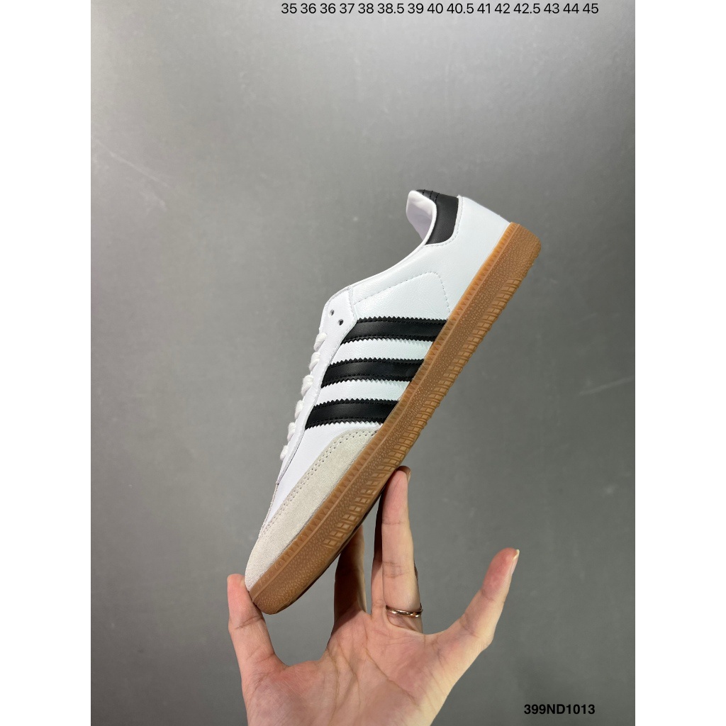 genuine Adidas Originals Samba OG ข้าวขาวดำ ผู้ชายและผู้หญิงสบาย ๆ ร้อย ...