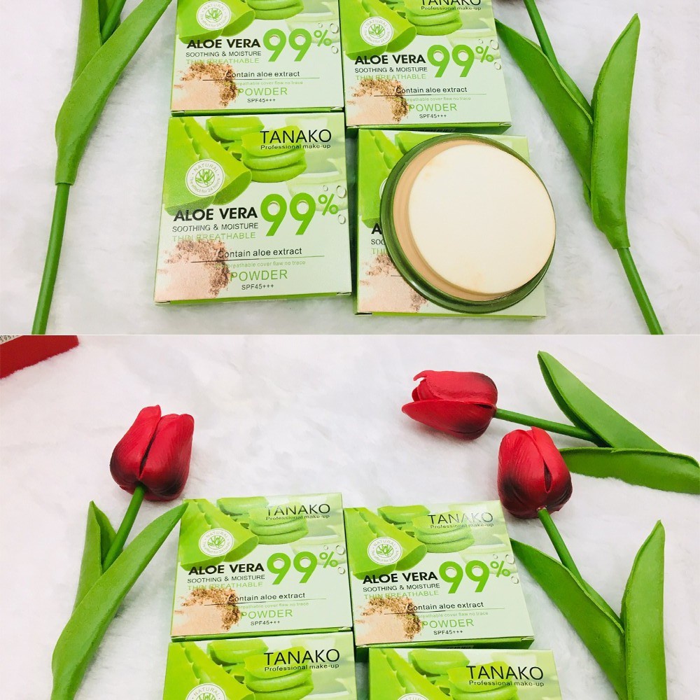 TANAKO T6061 แป้งพัฟ ว่านหางจระเข้ 99% ช่วยคุมมัน กันน้ำ Aloe Vera ...