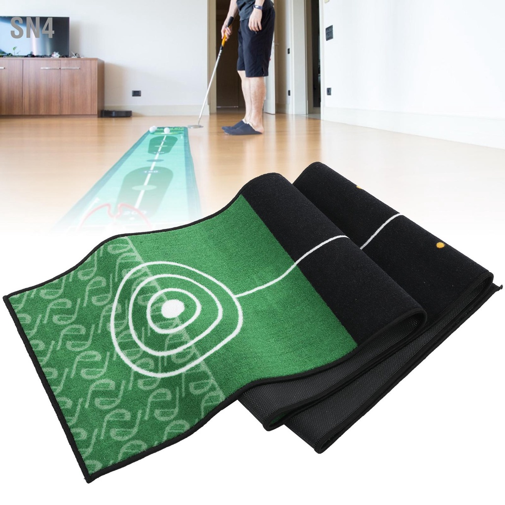 SN4 กอล์ฟในร่มใส่เทรนเนอร์ผ้าห่มพับได้ฝึกใส่เสื่อกอล์ฟสีเขียวแฟร์เวย์ ...