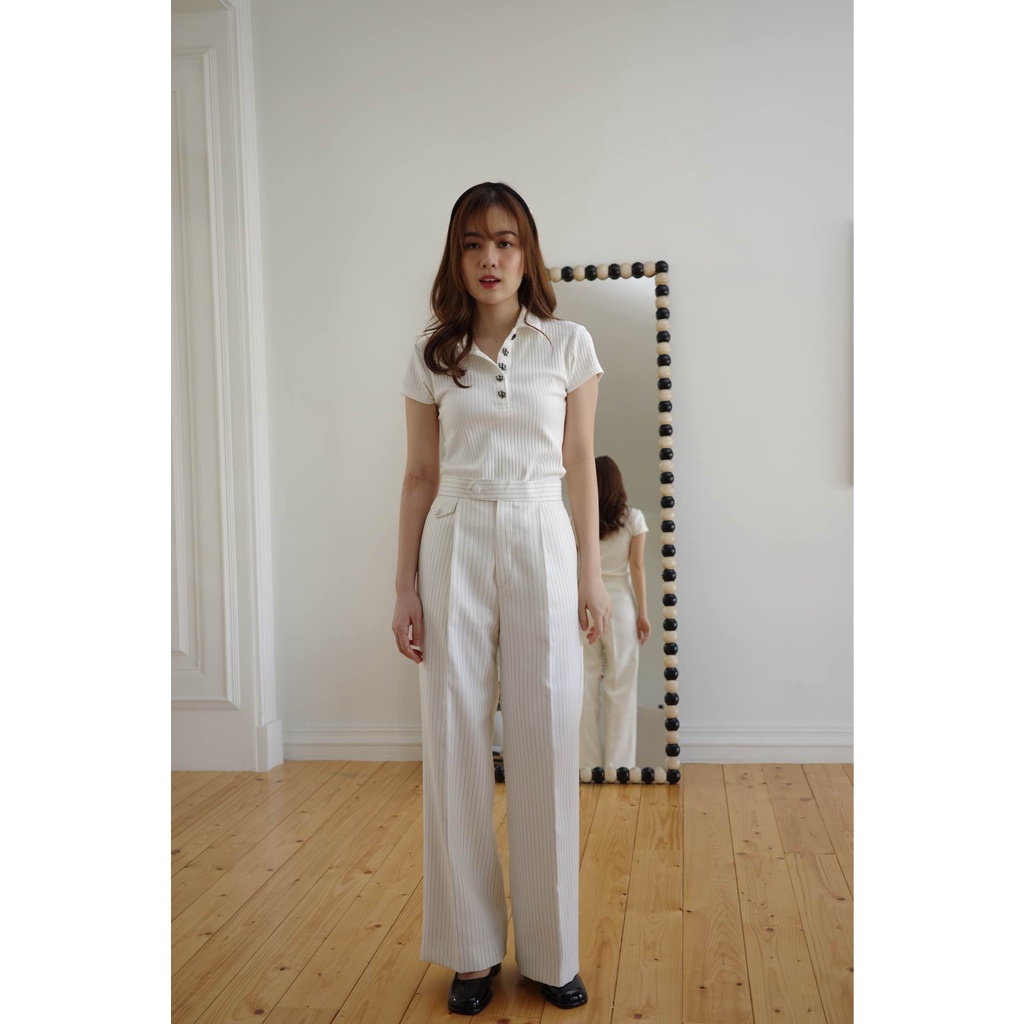 urban apparels | heim tailored trousers กางเกงขายาวลาย stripe ผ้า ...
