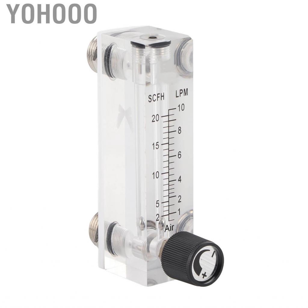Yohooo Panel Type Flowmeter LZM-6T Acrylic Adjustable Gas Tool 1-10LPM 1/4BSP M18x1.5 | Shopee ...