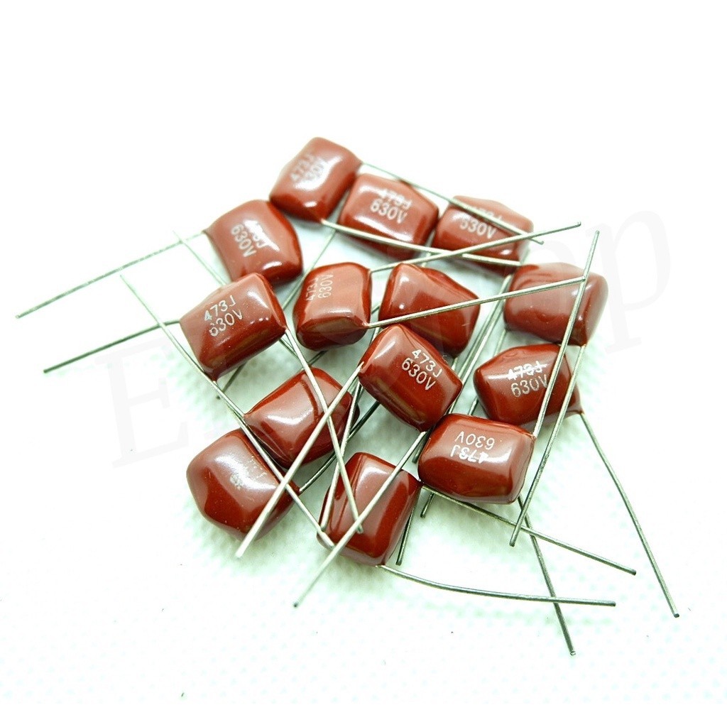 C Capacitor ตัวเก็บประจุ คาปาซิเตอร์ ไมล่า มีหลายค่าให้เลือก 473J/630V ...