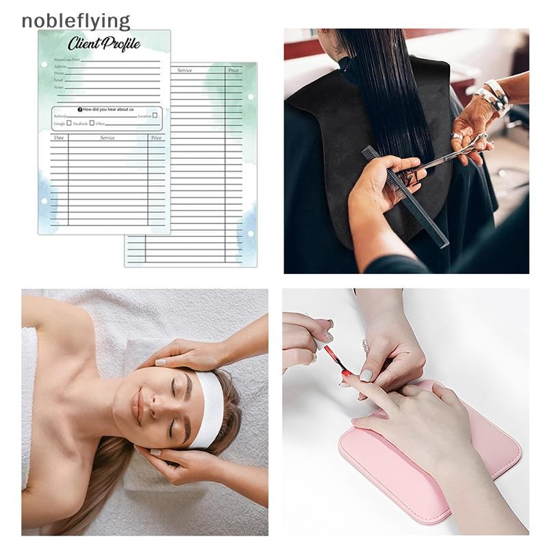 Nf Nail Art Client โปรไฟล์การ์ดข้อมูลลูกค้า Binder การ์ดใส่ร้านทําผม ...