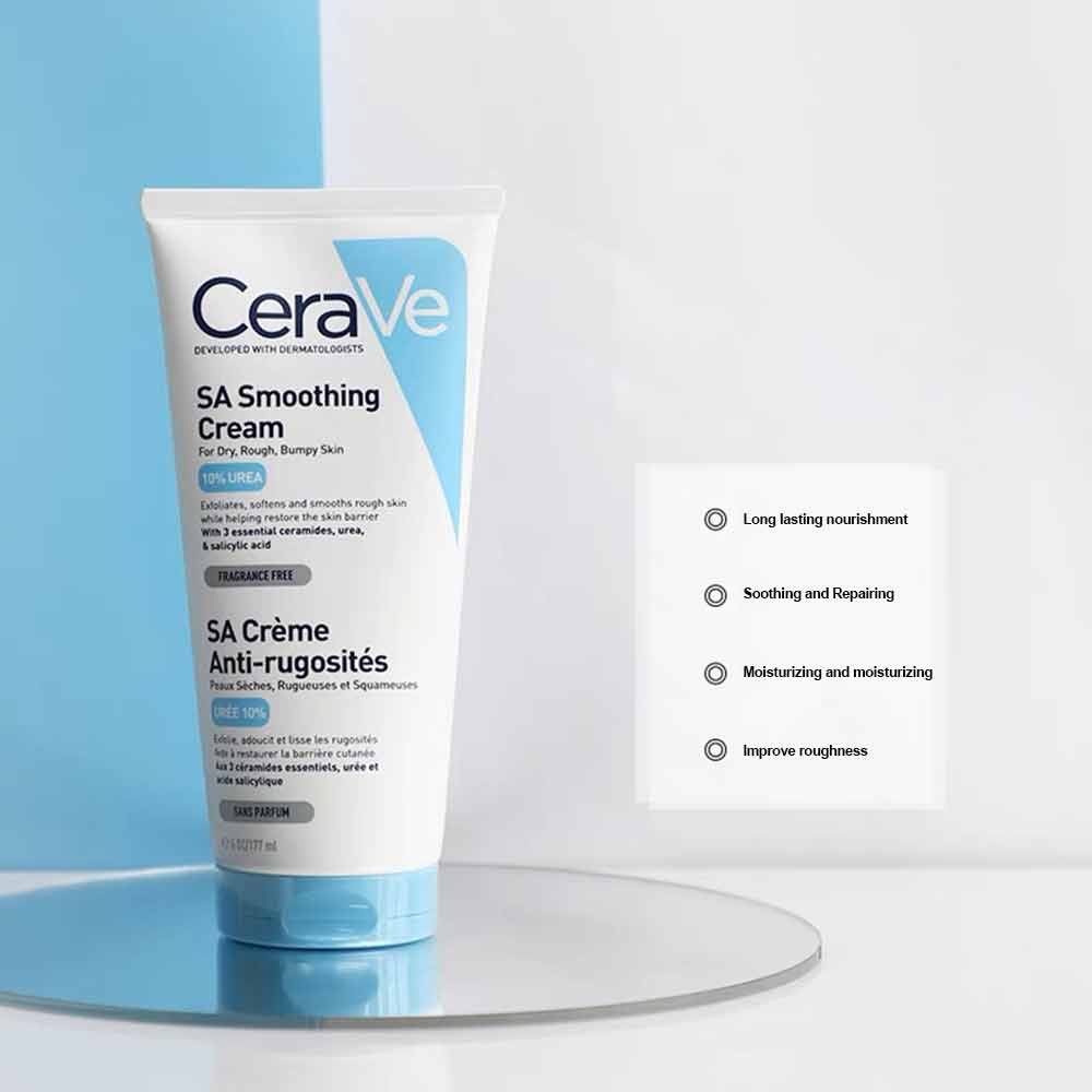 CeraVe SA Smoothing Cream 177ml 6 oz Moisturiser for Rought, Dry, Bumpy ...