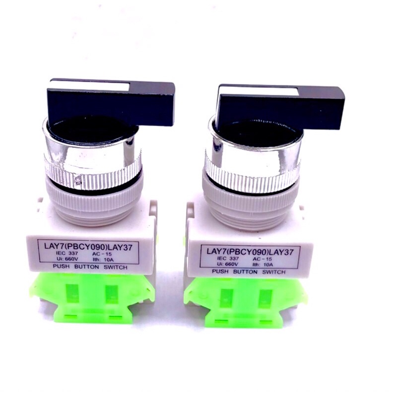 Switch สวิตช์รุ่น LAY7(PBCY090)LAY37 บิดเด้งกลับ ซ้าย-ขวา 10A/660V NO ...