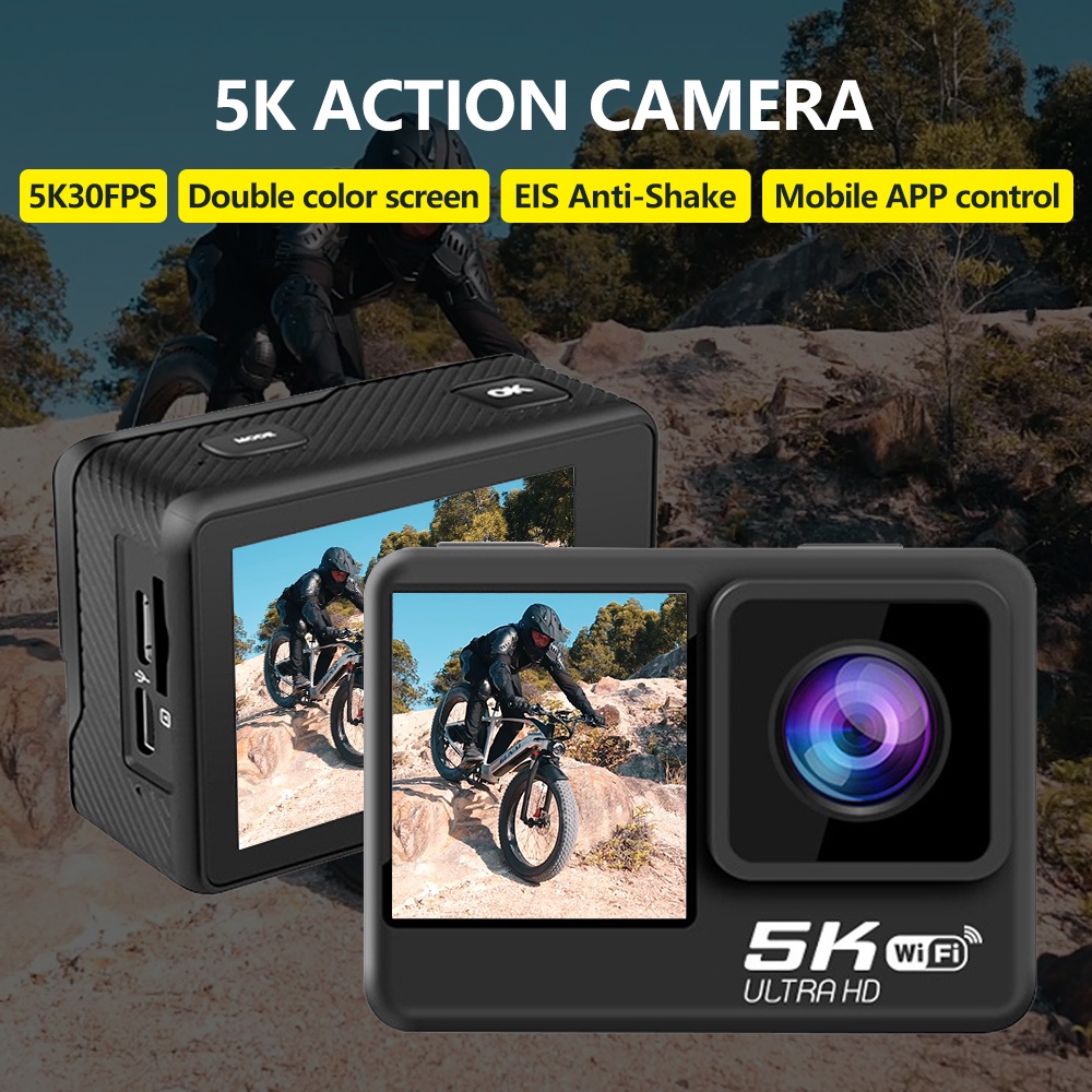 5K Action Camera For Bike Motorcycles Camera Photographer Helmet Video ...